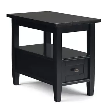 Rent to own Ludgate Square End Table with Shelf in Acacia and Black ...