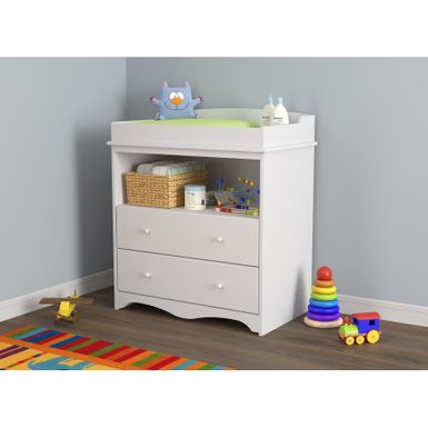 Rent to own Changing Table -35"L White 1 Shelf With 2 Drawers - N/A ...