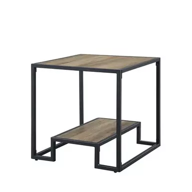 Rent to own Ludgate Square End Table with Shelf in Acacia and Black ...