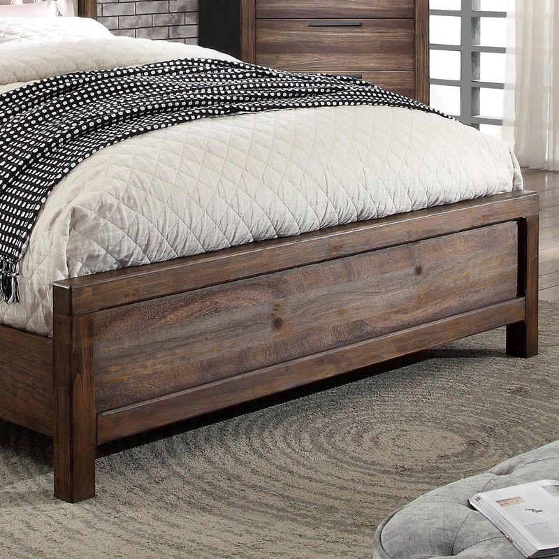 Rent to own Transitional Tufted California King Bed in Natural Rustic ...