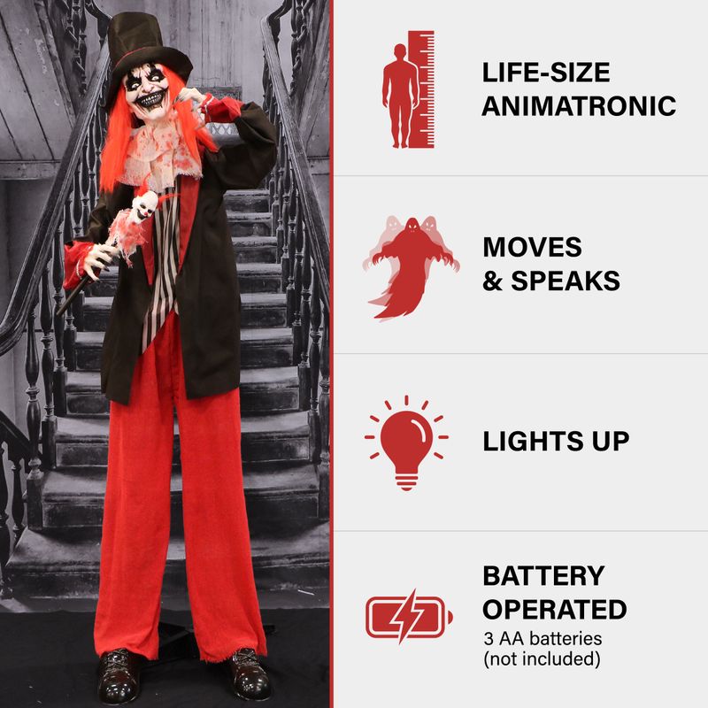 Rent to own Animatronic Shaking, Talking Clown with Clown-Head Magic ...