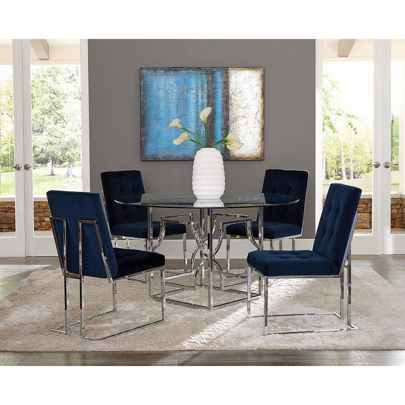 Rent to own Starlight Dining Table Base Chrome - FlexShopper