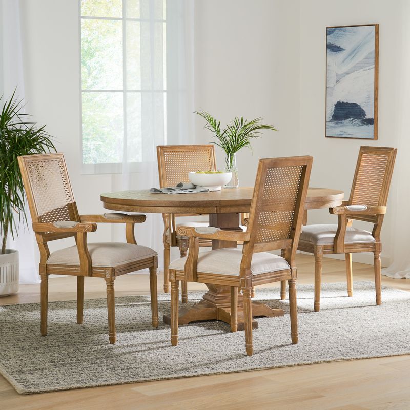 Rent to own Maria Fabric and Rubberwood Dining Set by Christopher ...