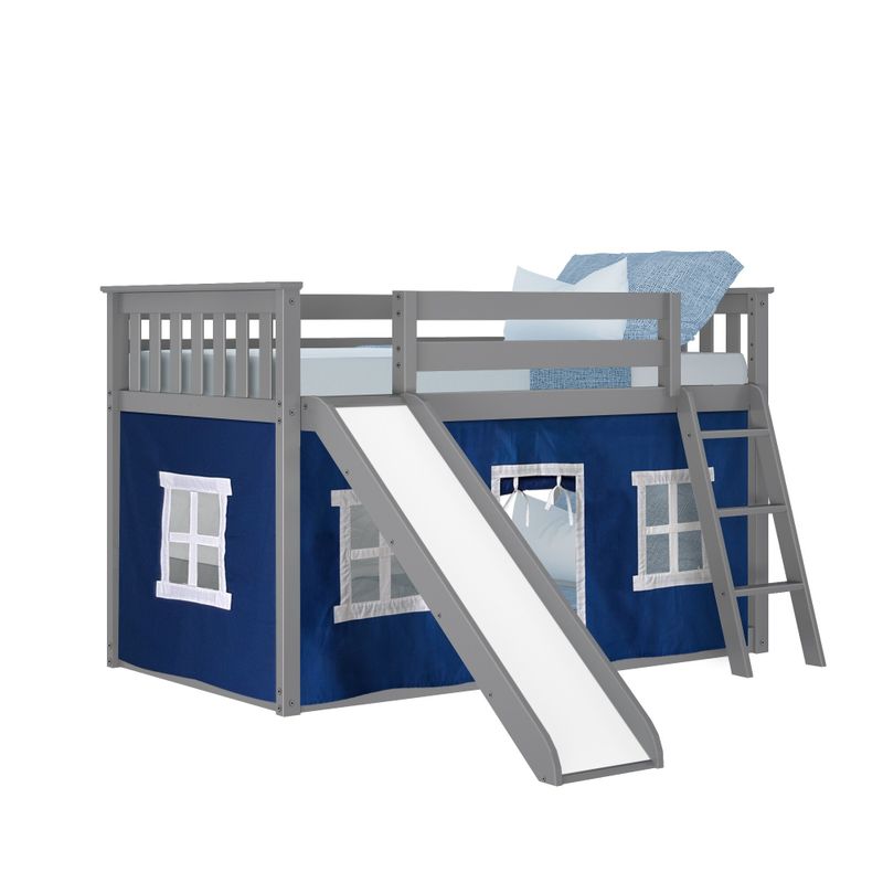 Rent to own Max and Lily Twin over Twin Low Bunk with Slide and ...