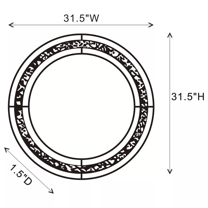 Rent to own Lixue Round Wall Mirror with LED Lighting Silver - FlexShopper