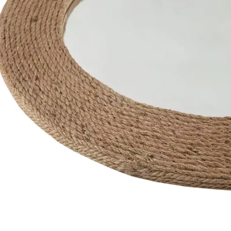 Rent to own Cove Natural Jute Rope Round Wall Mirror 26" - FlexShopper