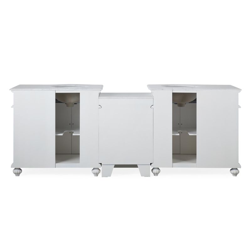 Rent to own Silkroad Exclusive 90-inch Double Sink Bathroom Vanity ...