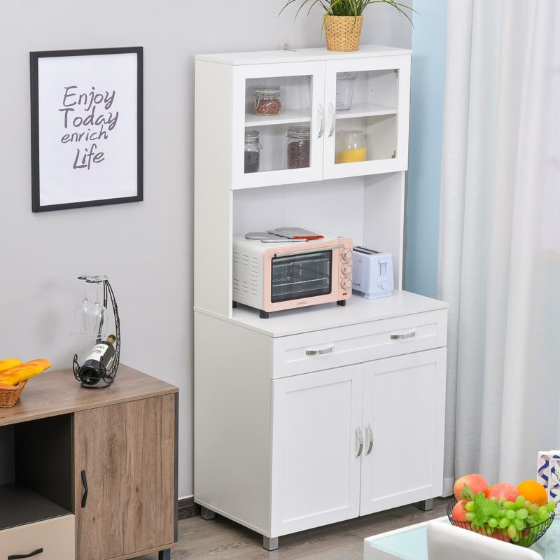 Rent to own HOMCOM Modern Kitchen Pantry with Buffet Cabinet, Cupboard ...