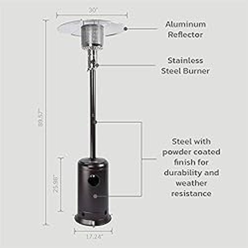 Rent to own HEXAGO 47,000 BTU Commercial Outdoor Patio Heater ...