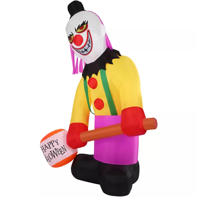 Rent to own 8-Ft. Tall Pre-lit Inflatable Clown - FlexShopper