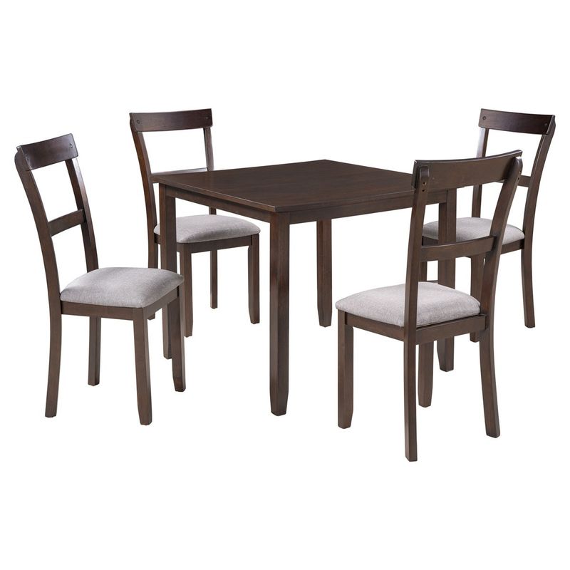 Rent to own Merax 5-Piece Dining Set Industrial Wooden Dining Table and ...