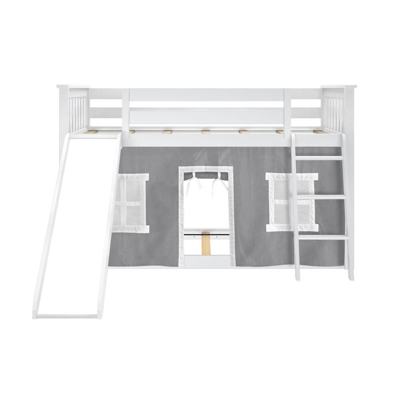 Rent to own Max and Lily Twin over Twin Low Bunk with Slide and ...