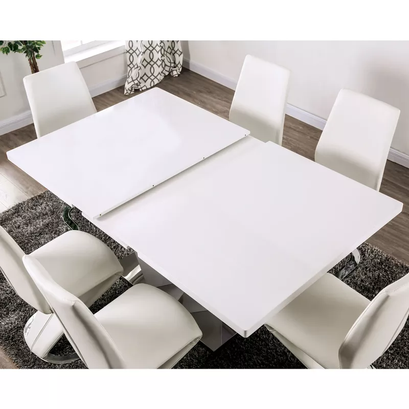 Rent to own Modern White 78-inch Expandable Dining Table - FlexShopper