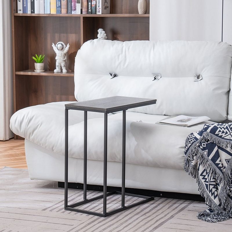 Rent to own C Type Single Layer Rectangle Side Table - White - FlexShopper