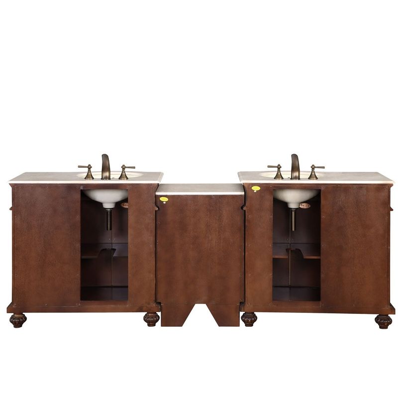 Rent to own Silkroad Exclusive 90-inch Double Sink Bathroom Vanity ...