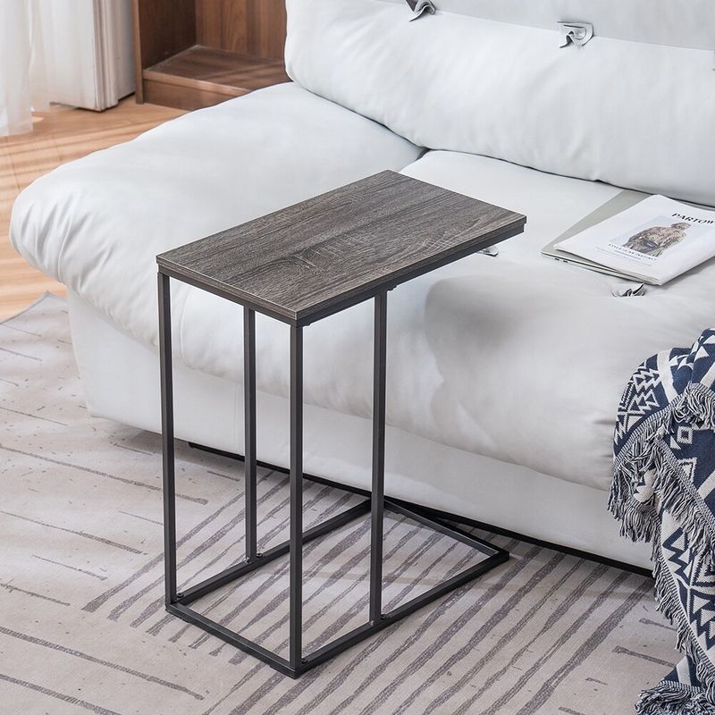 Rent to own C Type Single Layer Rectangle Side Table - White - FlexShopper