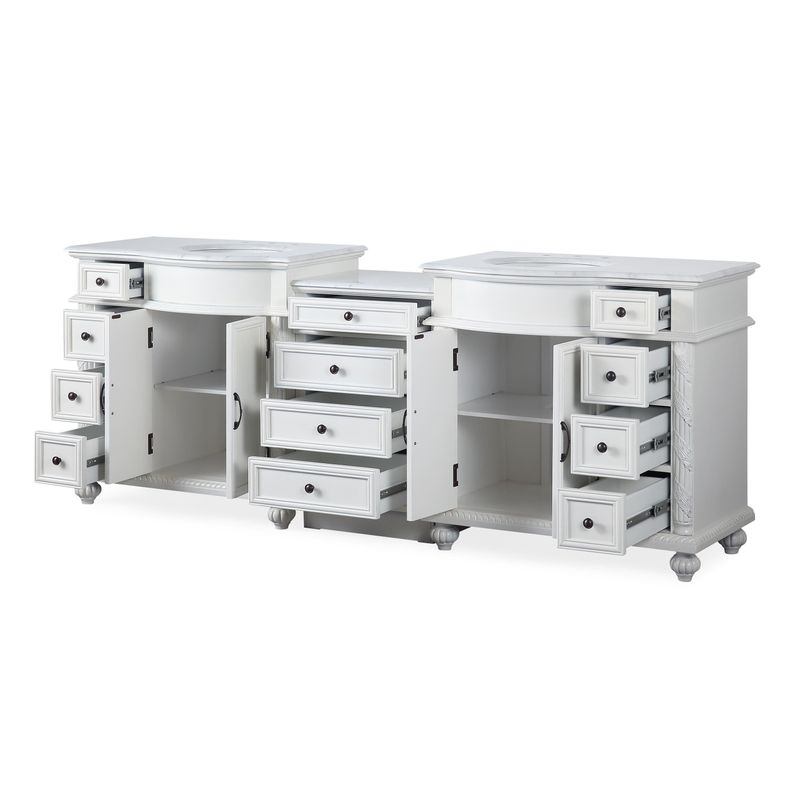 Rent to own Silkroad Exclusive 90-inch Double Sink Bathroom Vanity ...