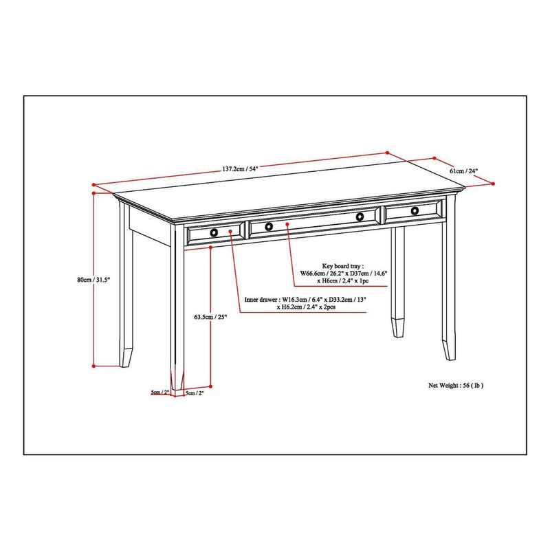 Rent to own WYNDENHALL Halifax SOLID WOOD Transitional 54 inch Wide ...