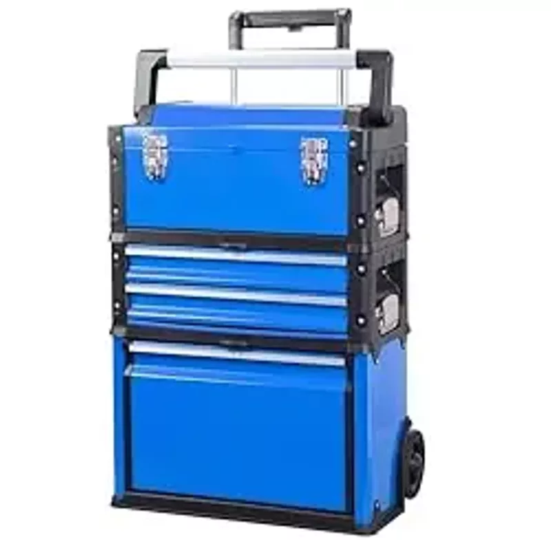 Rent to own BIG RED Portable + Stackable Rolling Tool Box: Metal ...