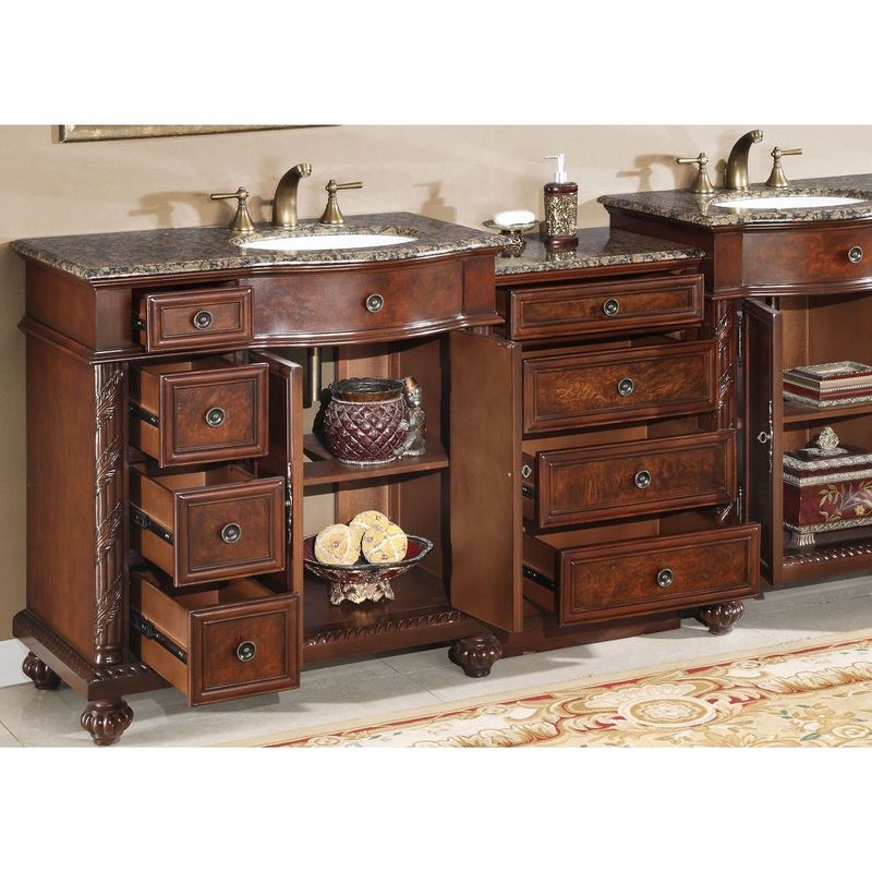Rent to own Silkroad Exclusive 90-inch Double Sink Bathroom Vanity ...