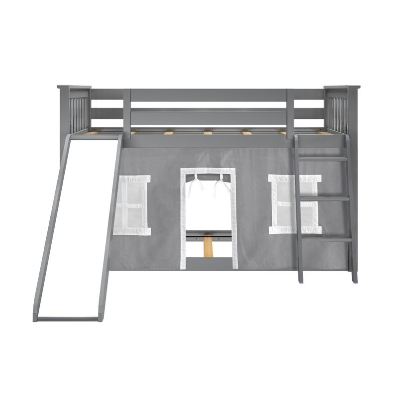 Rent to own Max and Lily Twin over Twin Low Bunk with Slide and ...